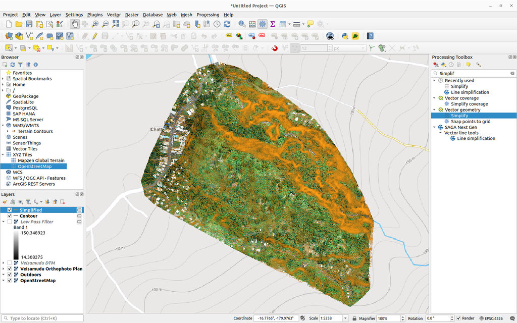 Pretty looking QGIS contour lines with Z coordinate exported to Autocad ...